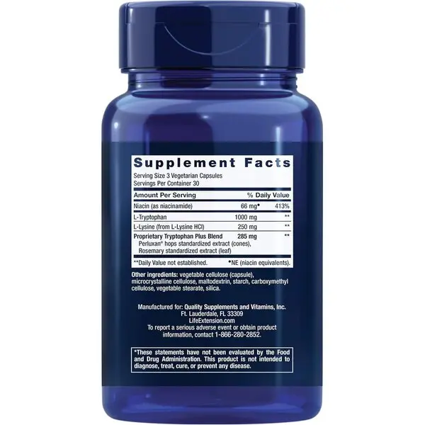 LIFE EXTENSION Optimized Tryptophan Plus 90 Capsules