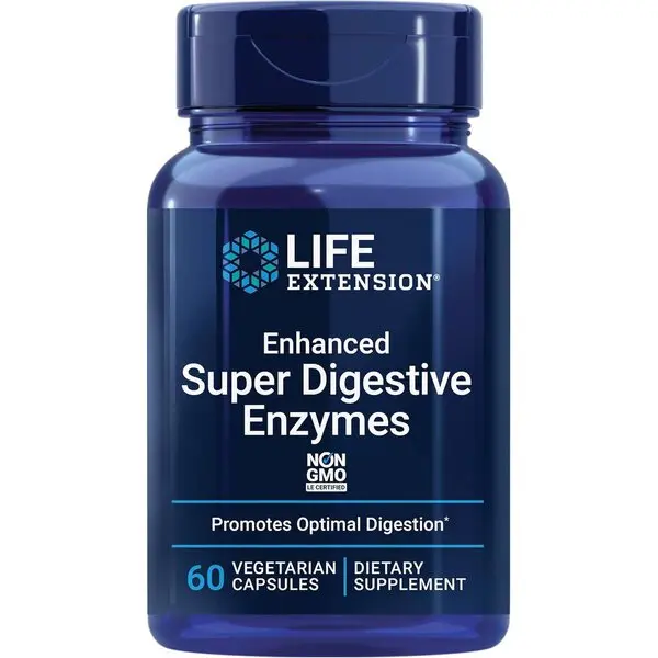 LIFE EXTENSION Enhanced Super Digestive Enzymes 60 Capsules - One-color