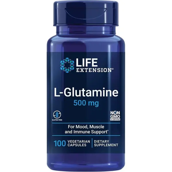 LIFE EXTENSION L-glutamine 500mg 100 Capsules - One-color