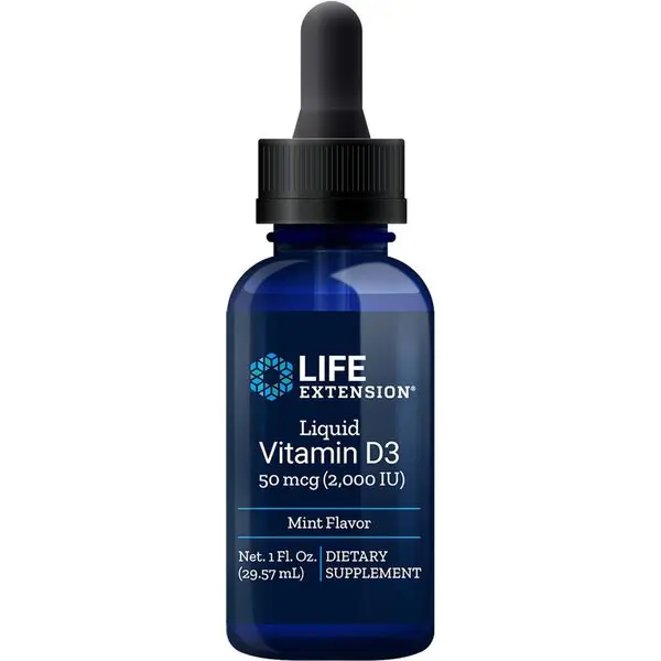LIFE EXTENSION Liquid Vitamin D3 2000iu Mint Flavor 29.57 Milliliters - One-color