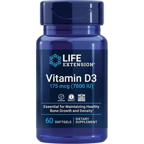 LIFE EXTENSION Vitamin D3 7000iu 60 Softgels - One-color