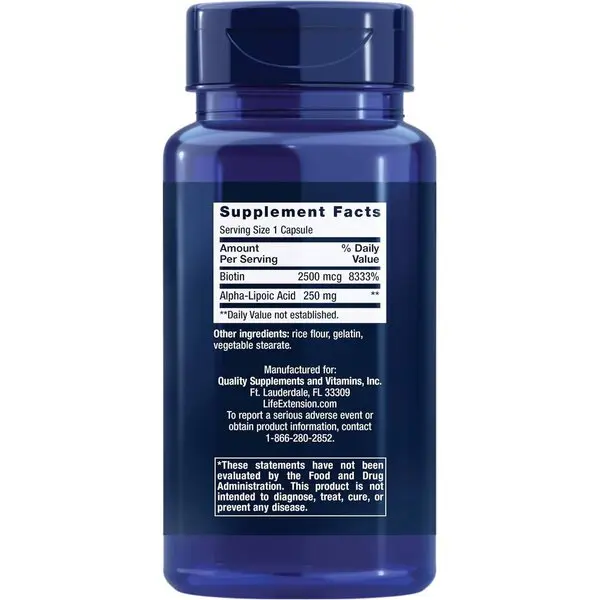 LIFE EXTENSION Alpha-lipoic Acid With Biotin 60 Capsules