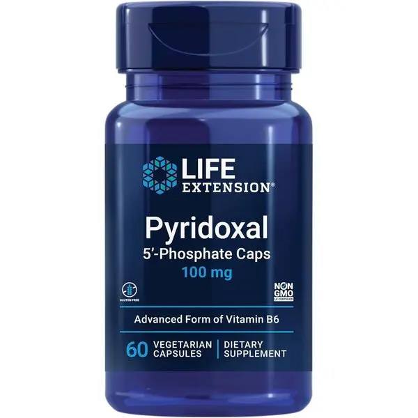 LIFE EXTENSION Pyridoxal 5-phosphate 100mg 60 Capsules - One-color