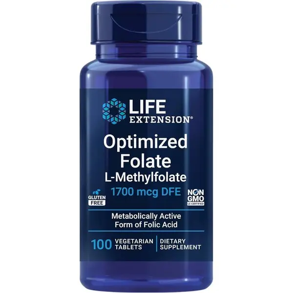 LIFE EXTENSION Optimized Folate 100 Tablets