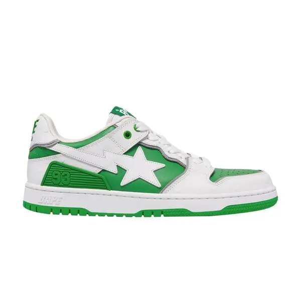 A BATHING APE Sk8 Sta #1 'faux Ostrich Leather Pack - Green