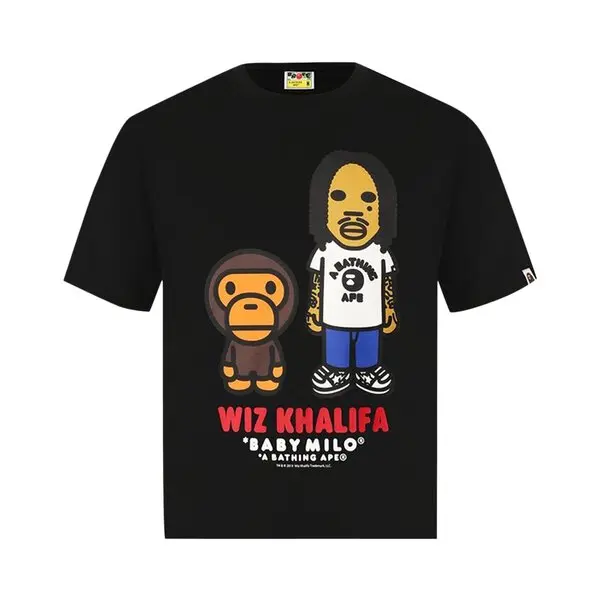 A BATHING APE Baby Milo X Wiz Khalifa T-shirt - Black