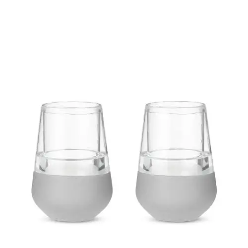 HOST Glass Freeze Wine Cooling Cup Set Of 2