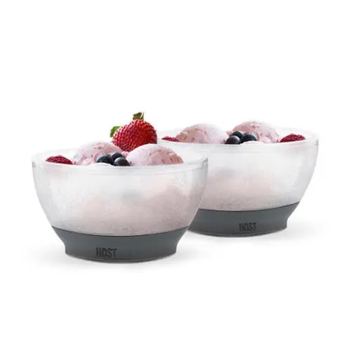 HOST Ice Cream Freeze Cooling Bowl Set Of 2 - Gray