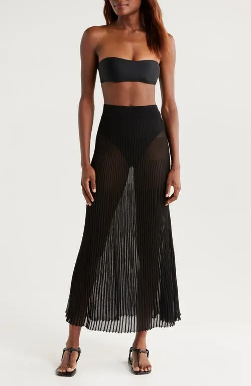 Solid & Striped The Theresa Semisheer Maxi Skirt - Noir