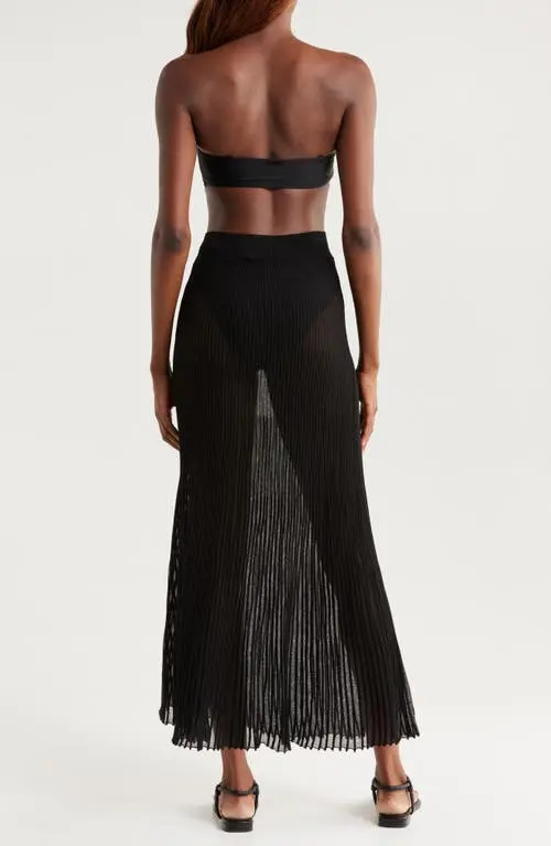 Solid & Striped The Theresa Semisheer Maxi Skirt - Noir