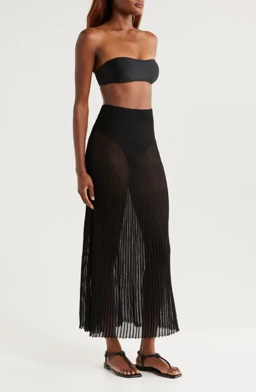 Solid & Striped The Theresa Semisheer Maxi Skirt - Noir