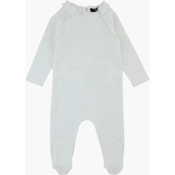 NOGGIWEAR Side Ruffle Footie - Ivory