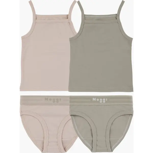 NOGGIWEAR Logo Loungewear Set - Mauve / Taupe