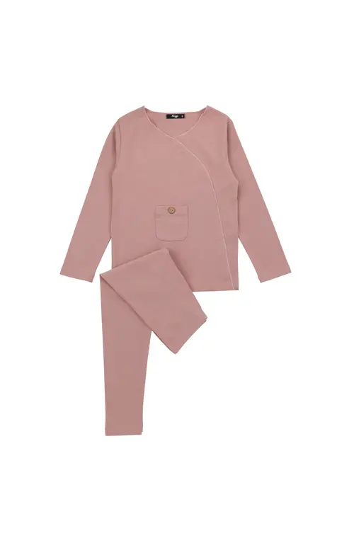 NOGGIWEAR Wrap With Pocket Loungewear Set - Pink
