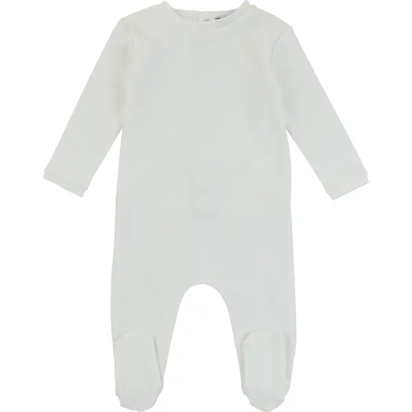 NOGGIWEAR Raw Edge Trim Footie - Ivory