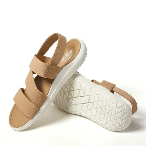 DEARFOAMS Emilia Strappy Sandals - Khaki