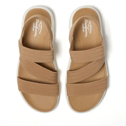 DEARFOAMS Emilia Strappy Sandals - Khaki