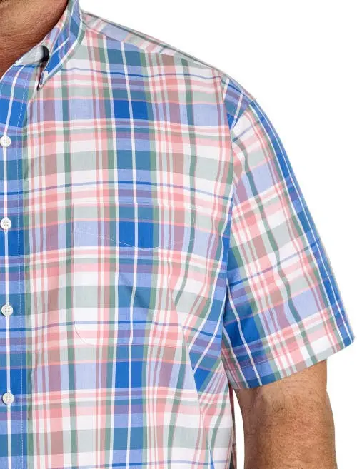 OAK HILL BY DXL Big & Tall Plaid Sport Shirt
