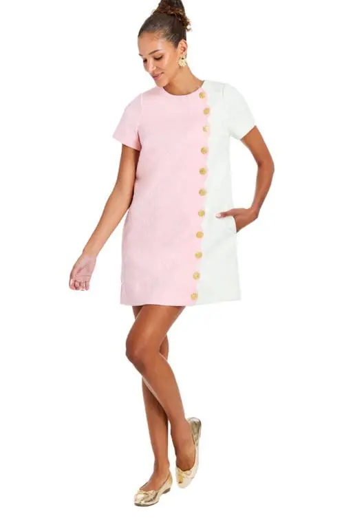 Mestiza New York Etta Sleeved Scallop Mini Dress - Pink