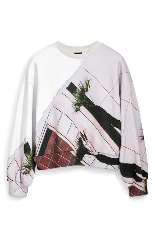 Desigual Abstract Print Crewneck Sweatshirt
