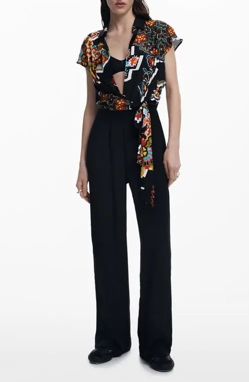 Desigual Mix Print Jumpsuit