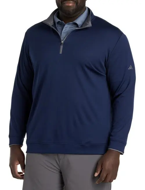 Adidas Big & Tall 1/4-zip Performance Pullover - Navy