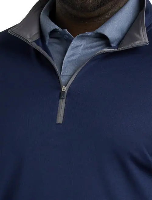 Adidas Big & Tall 1/4-zip Performance Pullover - Navy