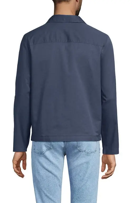 LANDS' END Full Zip Lightweight Jacket - Slate Blue