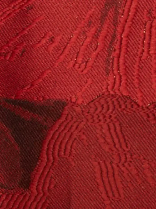 La DoubleJ Baia Crop Top - Jacquard Ruby Red