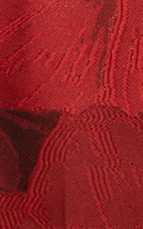 La DoubleJ Baia Crop Top - Jacquard Ruby Red