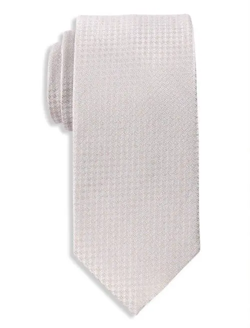 Michael Kors Big & Tall Hinson Textured Neck Tie - White