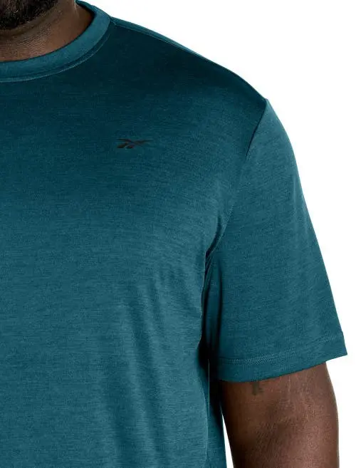 REEBOK Big & Tall Id Train Melange Performance Tee - Retro Teal