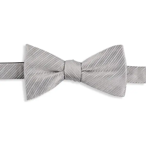 SYNRGY BY DXL Striped Bow Tie - Grey