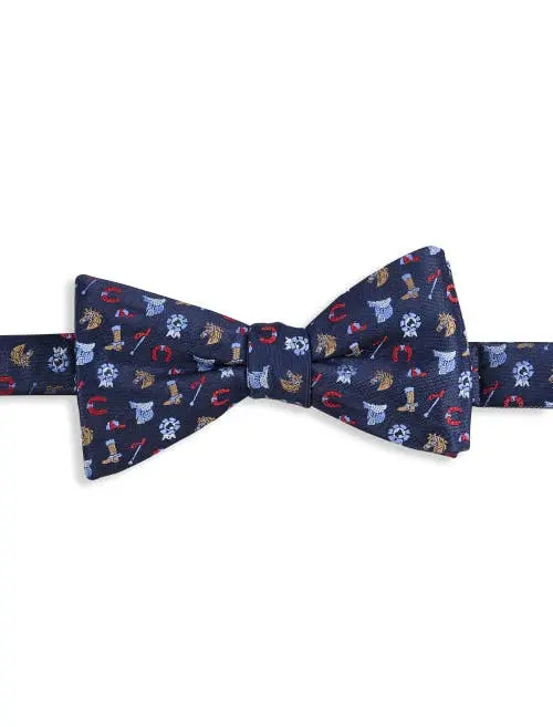 SYNRGY BY DXL Big & Tall Derby Fun Bow Tie - Navy