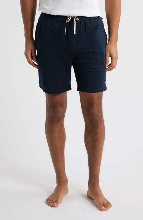 BOSS Stretch Cotton Pajama Shorts - Dark Blue