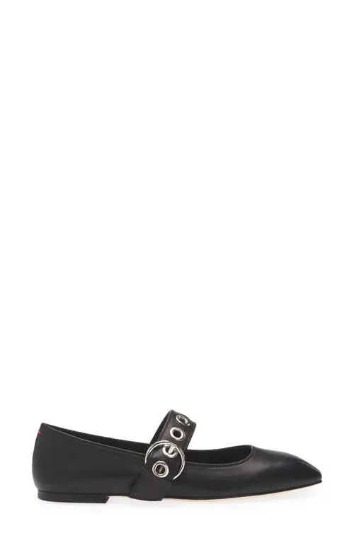 AeydĒ Uma Eyelet Mary Jane Flat - Black