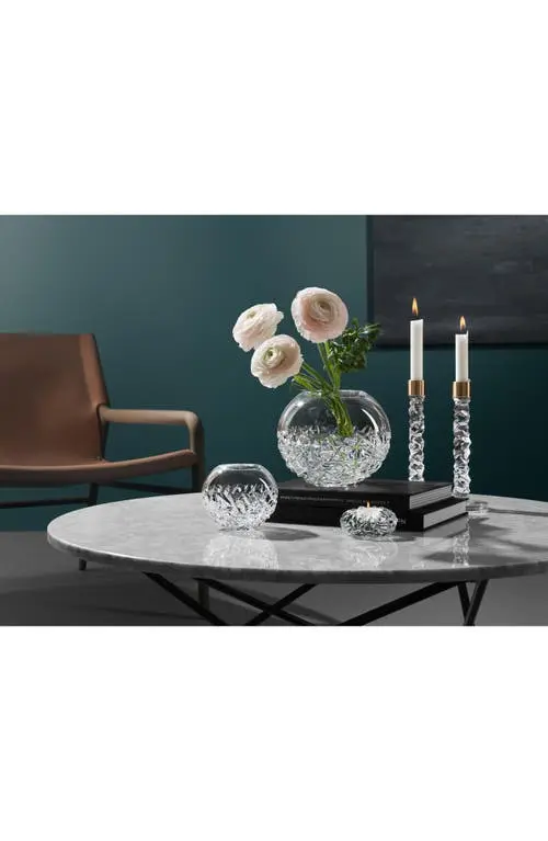 ORREFORS Carat Set Of 2 Medium Crystal & Candlesticks