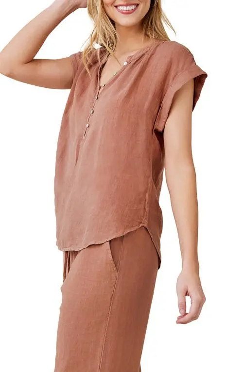 Bella Dahl Short Sleeve Linen Top