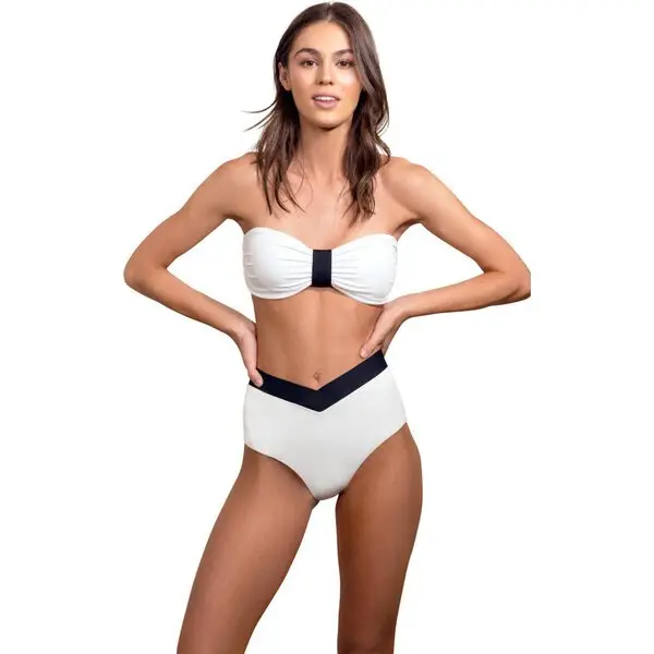 TABACARU Blair High Waisted Two-piece Swimsuit - White
