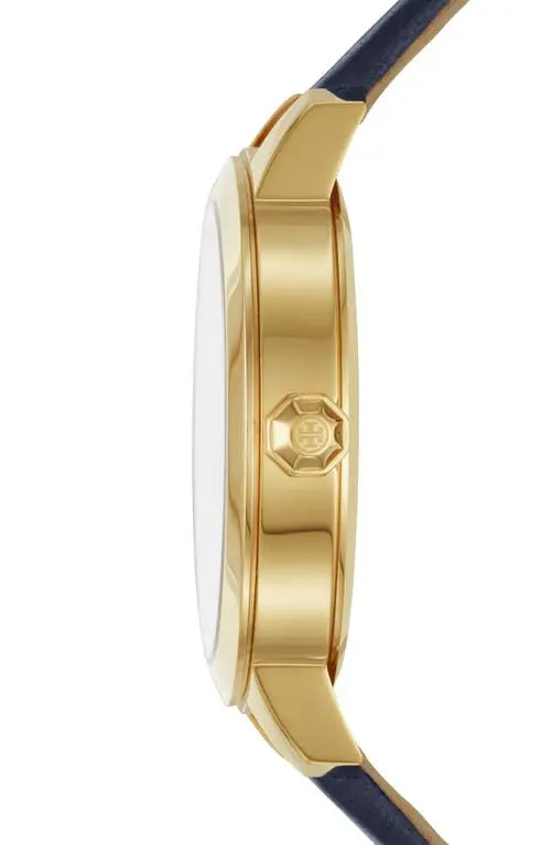 Tory Burch Collins Leather Strap Watch
