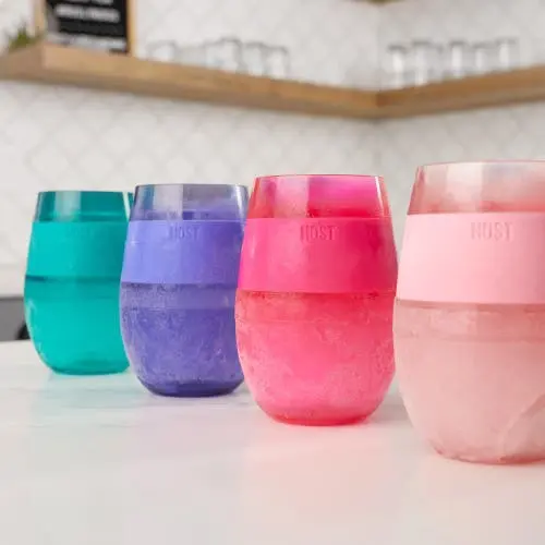 HOST Wine Freeze Cooling Cup Set Of 4 - Tinted