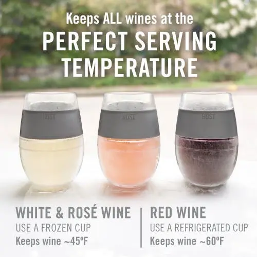 HOST Wine Freeze Cooling Cup Set Of 4 - Tinted