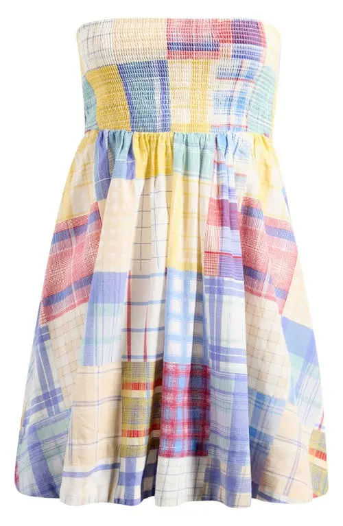 blue plaid dress urban outfitters Urban Outfitters UO Brooke Check Corset Mini Dress  White Chocolate Couture