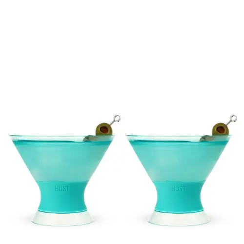 HOST Martini Freeze Cooling Cup Set Of 2 - Aqua