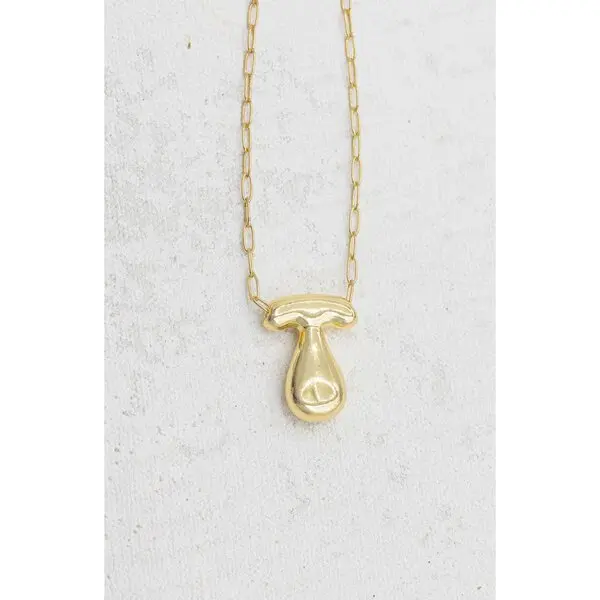 EMERSON & OLIVER Gold Plated Paperclip Chain Necklace With Letter Charm - Gold - T