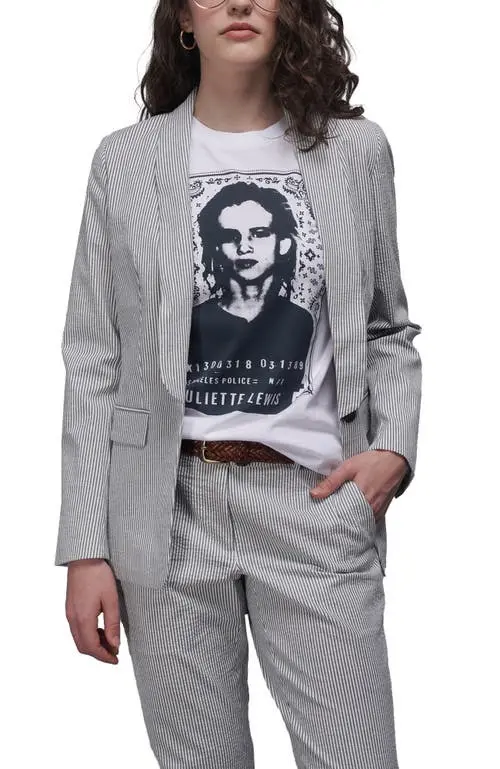 WILDFANG Empower Seersucker Tux Blazer