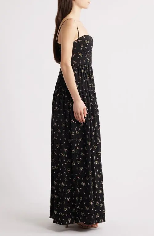 Lulus Luisa Floral Maxi Dress In Black Floral - 70% Off | Editorialist