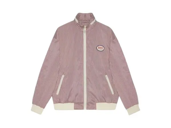 Gucci Striped Fabric Zip Jacket