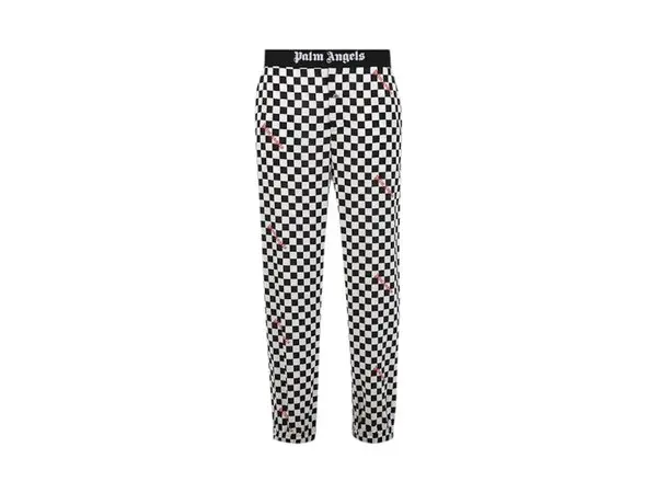 Palm Angels Damier Print Pants - Black/white