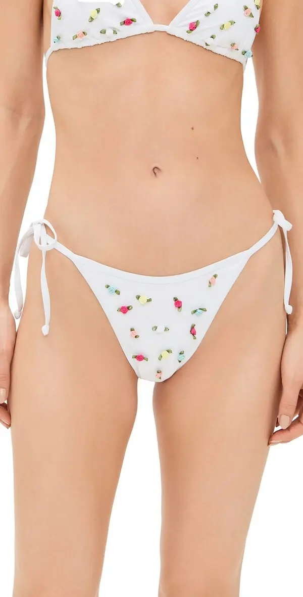 L*Space Levy Bitsy Bikini Bottoms - White